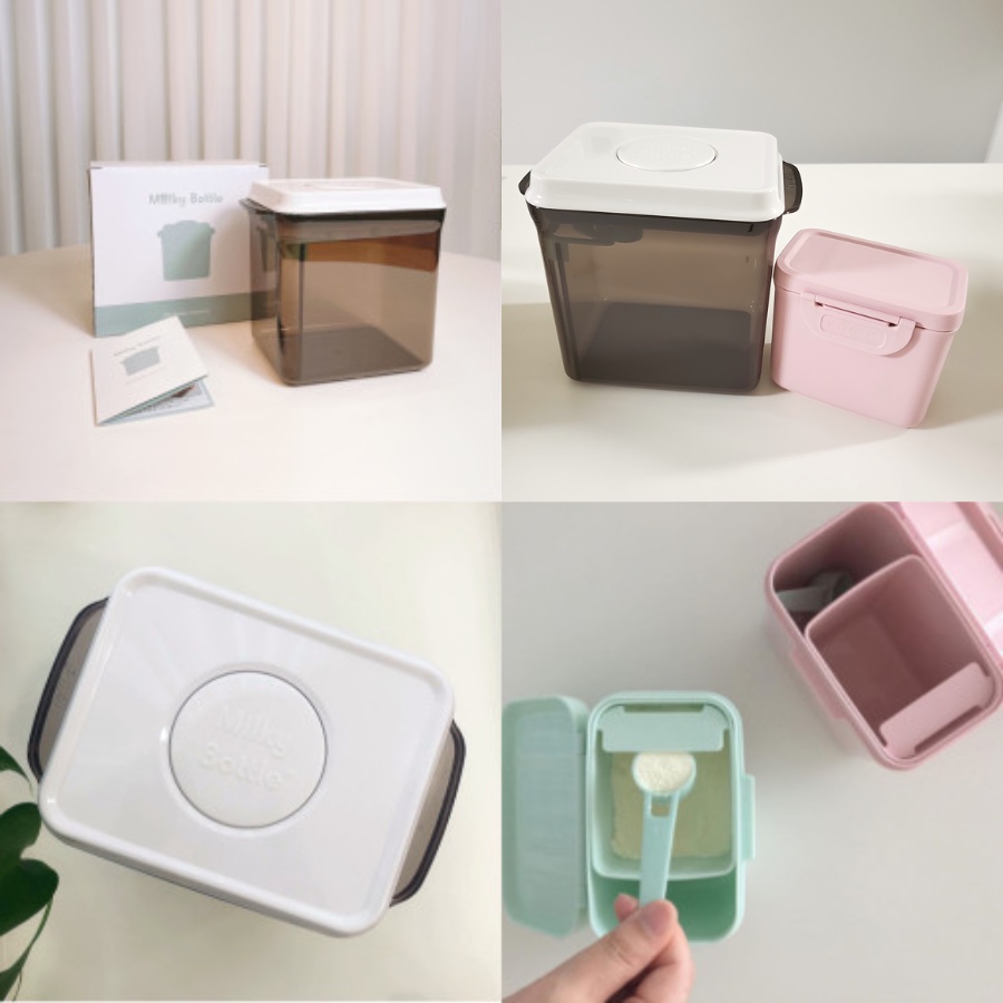 Jamieloft Portable Travel Milk Powder Dispenser 350ml + Spoon Set ...