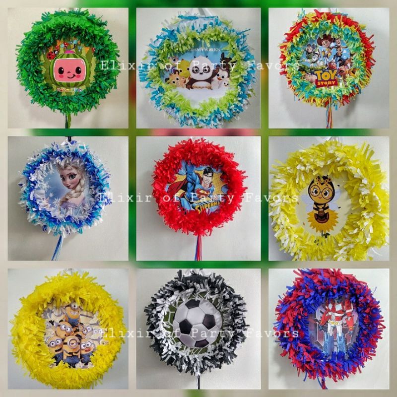 Character Piñata Round Pull String Piñata | Shopee Philippines