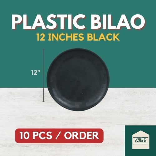 [10pcs] Plastic Bilao Size 12 inches Black Food Tray Bilao Party Food ...