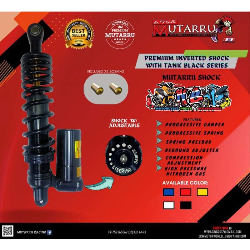 MUTARRU PREMIUM VERSION 2 INVERTED SHOCK (ADJUSTABLE PLAY AND REBOUND ...
