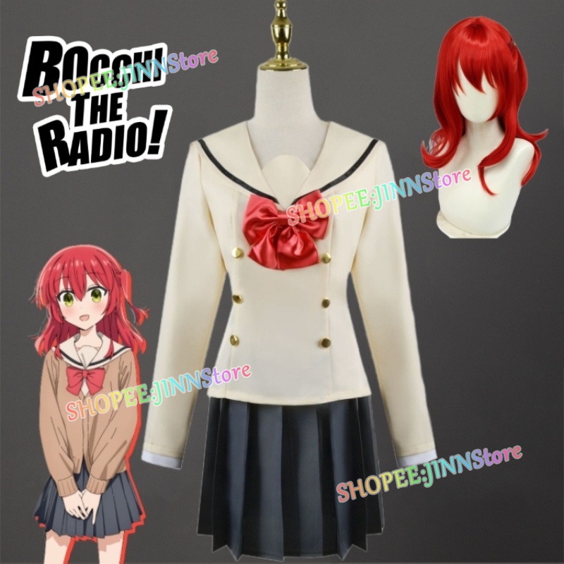 JINN Anime BOCCHI THE ROCK Cosplay Costume Ijichi Nijika Shirt Skirt ...
