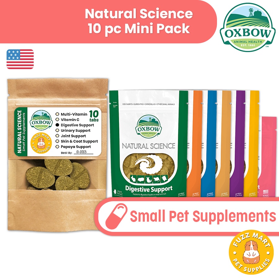 Oxbow Natural Science (10 pcs) Supplements Mini Pack for Guinea Pig ...