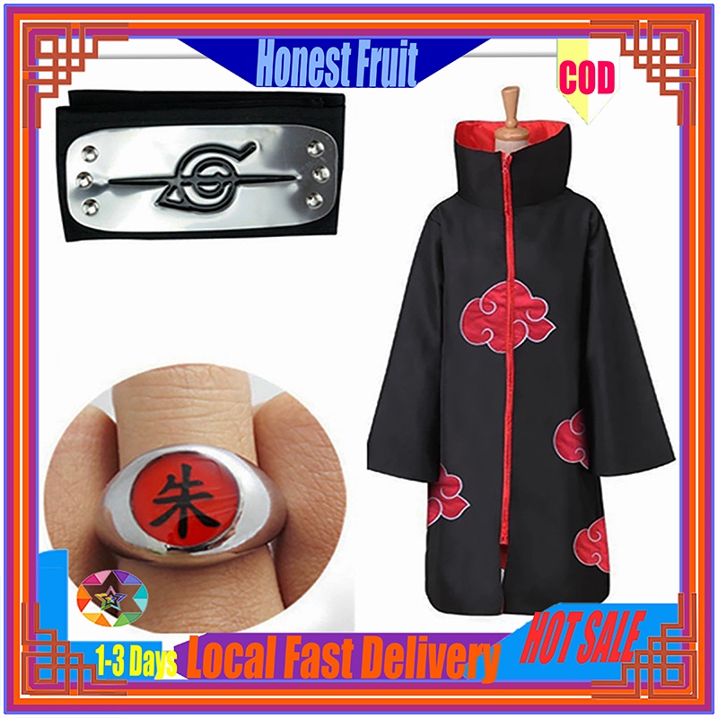 Naruto Costume Akatsuki Cloak Cosplay Sasuke Uchiha Cape Cosplay Itachi ...
