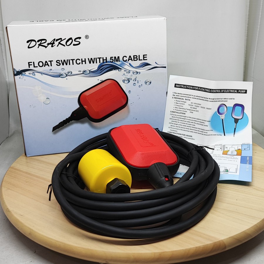 Drakos float switch 5m cable | Floating automatic reservoir float | Shopee Philippines