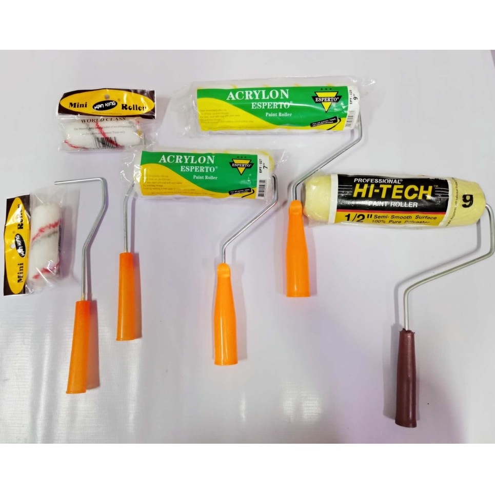 Cotton paint roller brush with handle(4" 7" 9") | Shopee Philippines