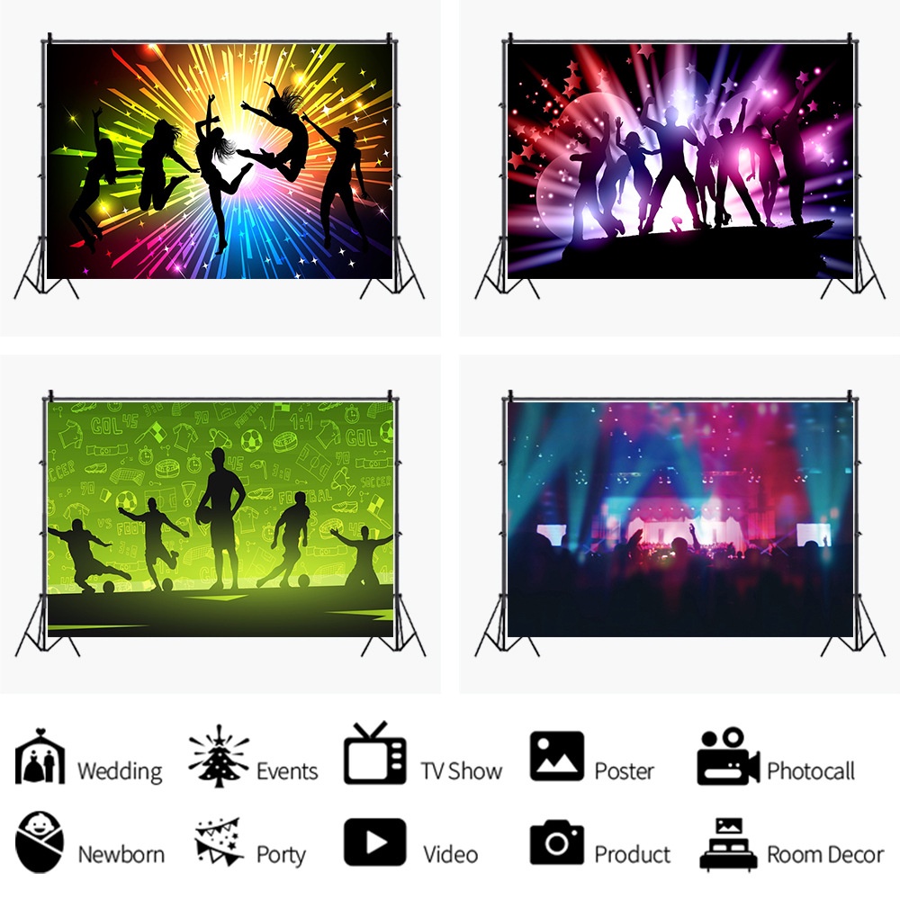 Music Disco Song Dance Party Stage Background Holiday Decoration Banner ...