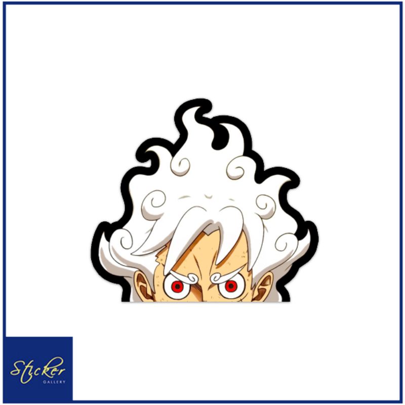 GEAR 5 LUFFY ONE-PIECE ANIME PEEKER WATERPROOF STICKER | Shopee Philippines