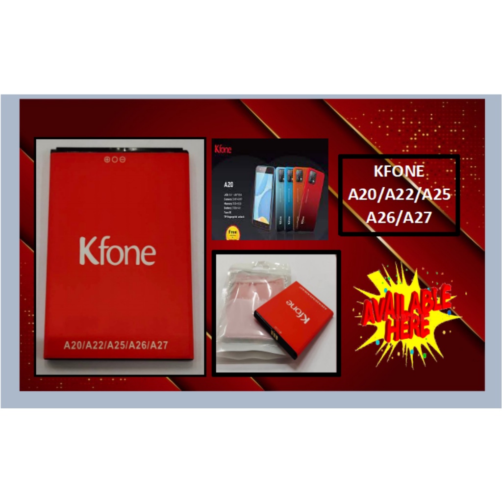ORIGINAL KFONE BATTER COMPATIBLE FOR A20/A22/A26/A27 | Shopee Philippines