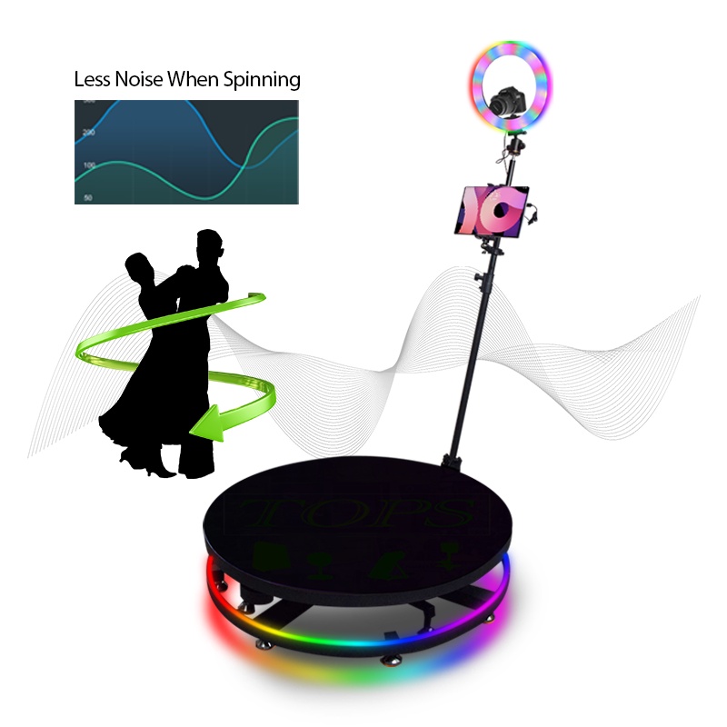 Automatic Slow Motion Rotating 360 Degree Photobooth Portable Selfie Spin 360 photo booth ...
