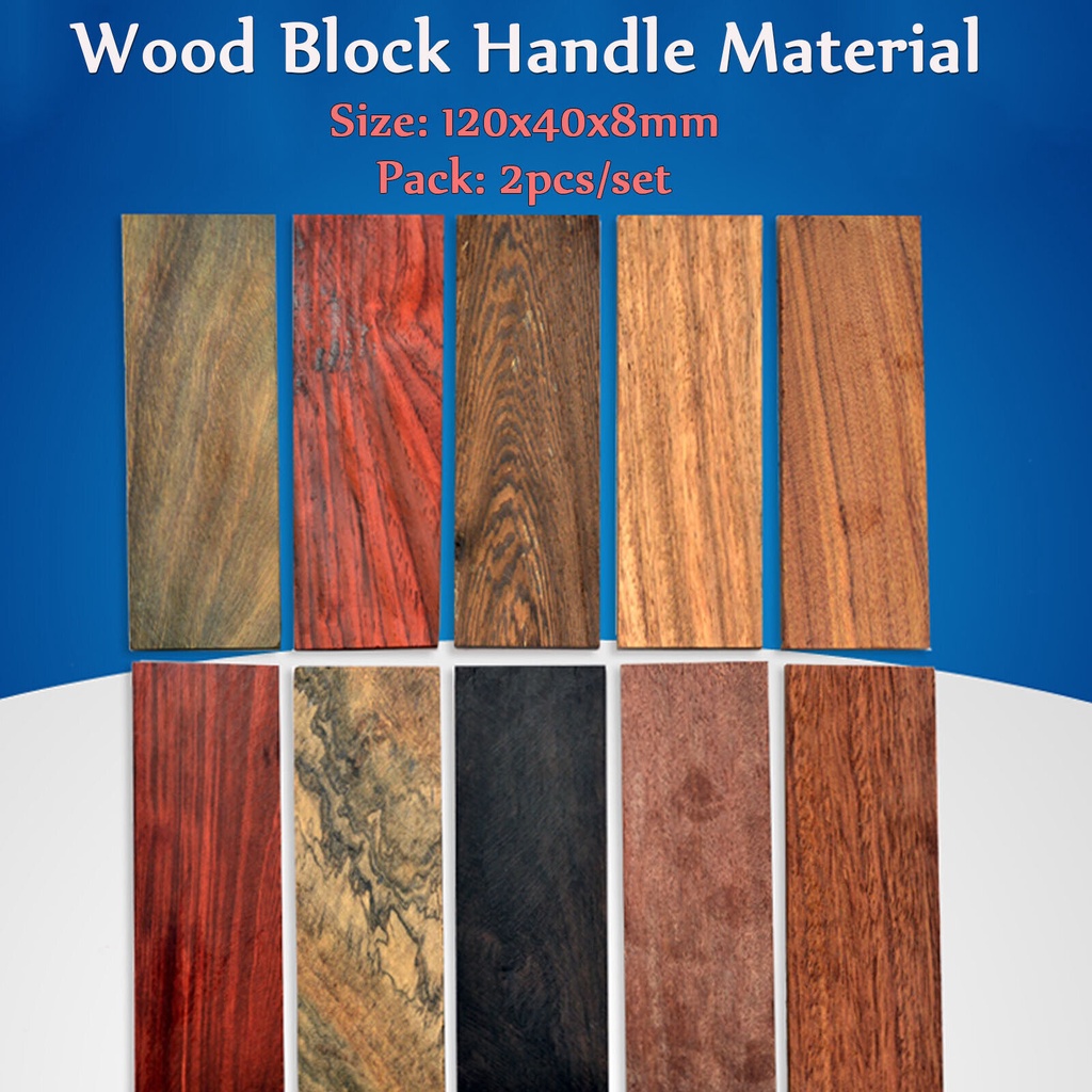 1 Pair 120x40x8mm Handle Material Mahogany Ebony Wood Block For DIY ...