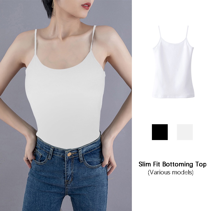 【Ready stock】Small Camisole Women All-Match Exposed Navel Sleeveless ...