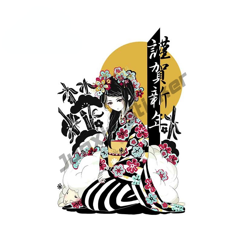 Creative Samurai Stickers for Japanese Female Samurai Car Stickers ...