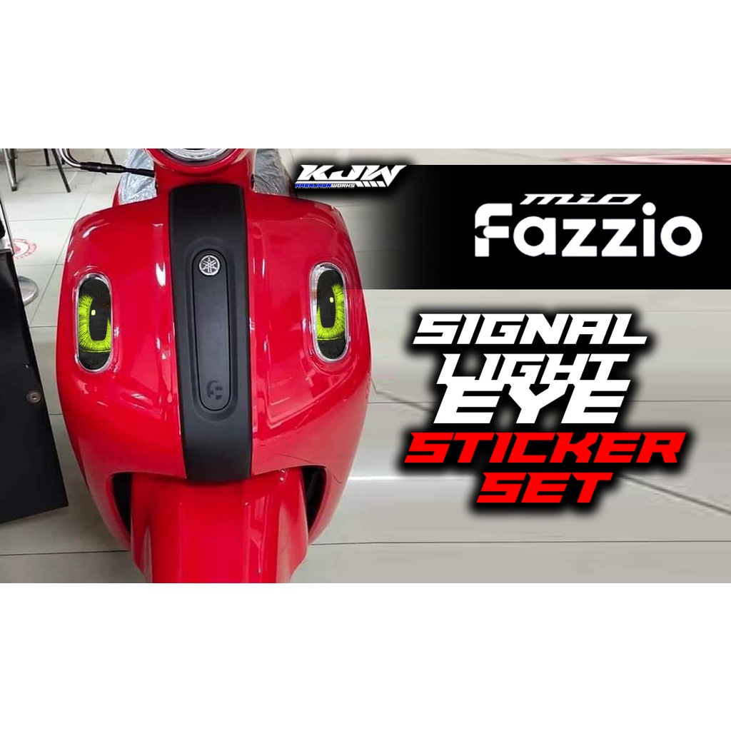 Yamaha Fazzio 125 Turn Light Decal Set Yellow Toothless Design | Shopee ...