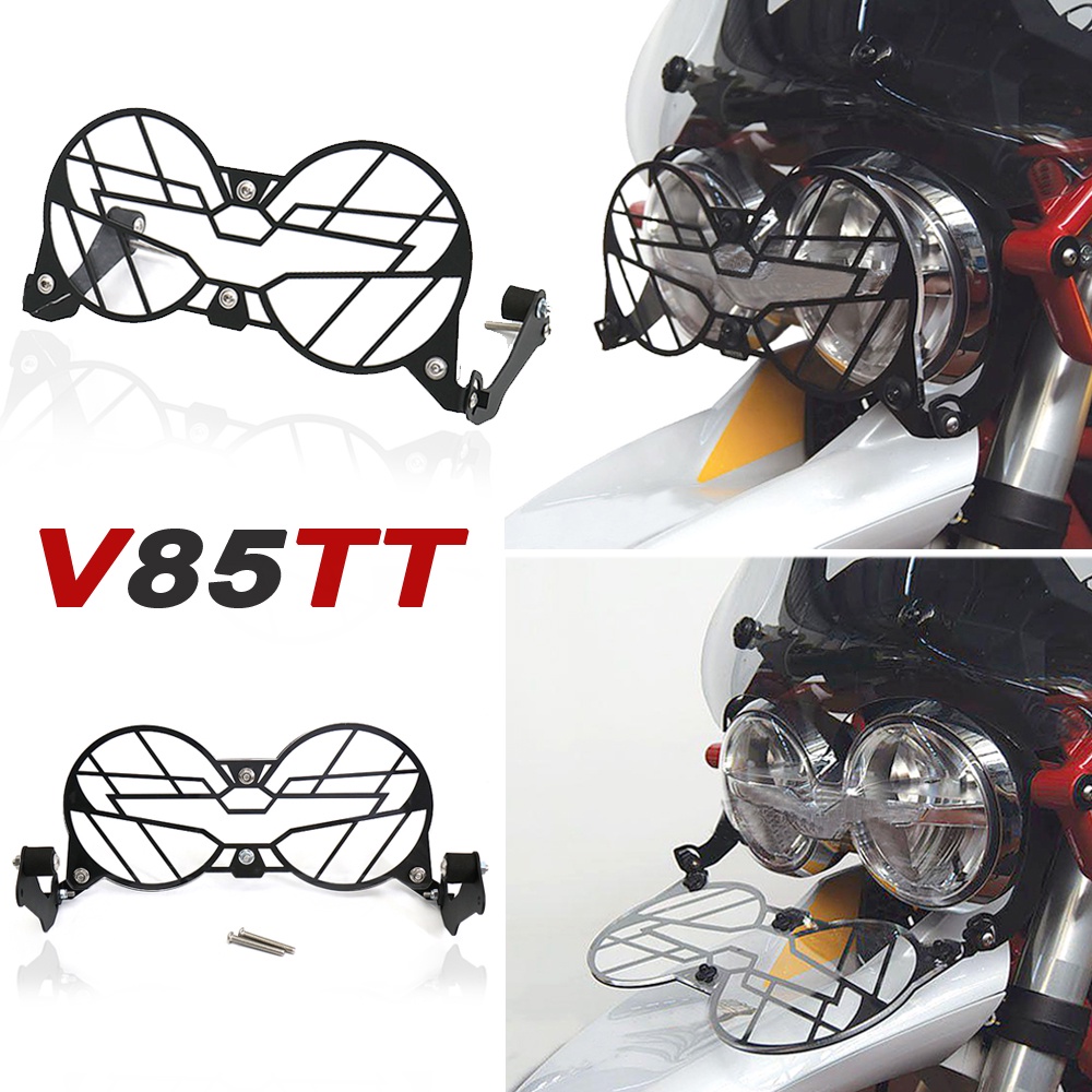 V85TT NEW Motorcycle Folding Headlight Guard Protector Grill Double ...