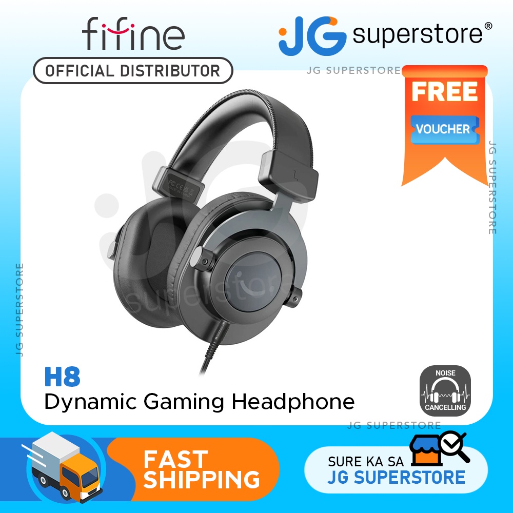 Fifine H8 50mm Dynamic Driver Gaming Headphone - Noise Cancelling, 3 ...