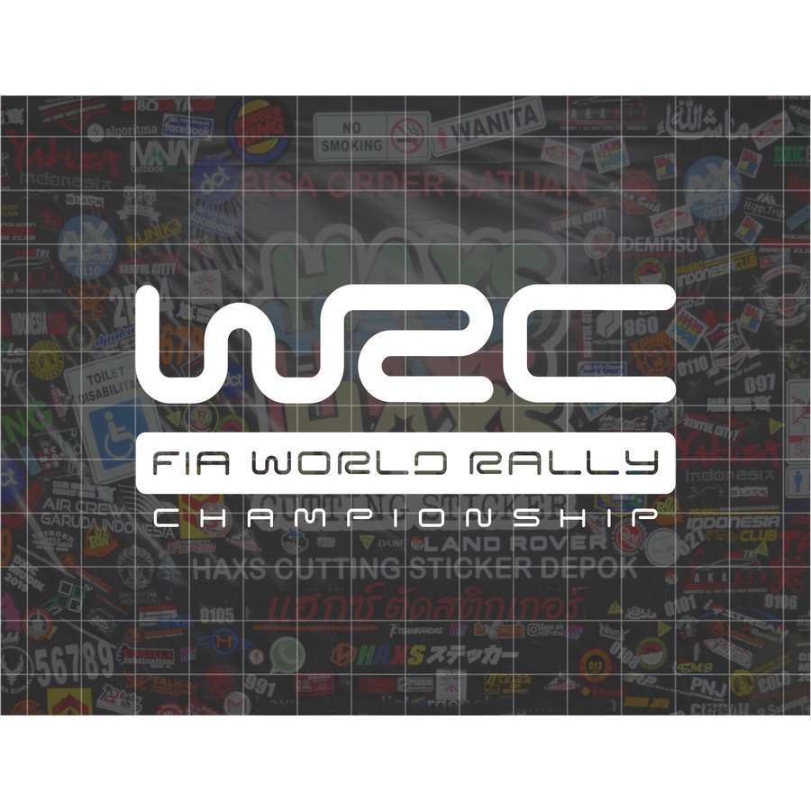 Cutting Sticker Logo WRC World Rally Championship Car Glass Size 10 ...