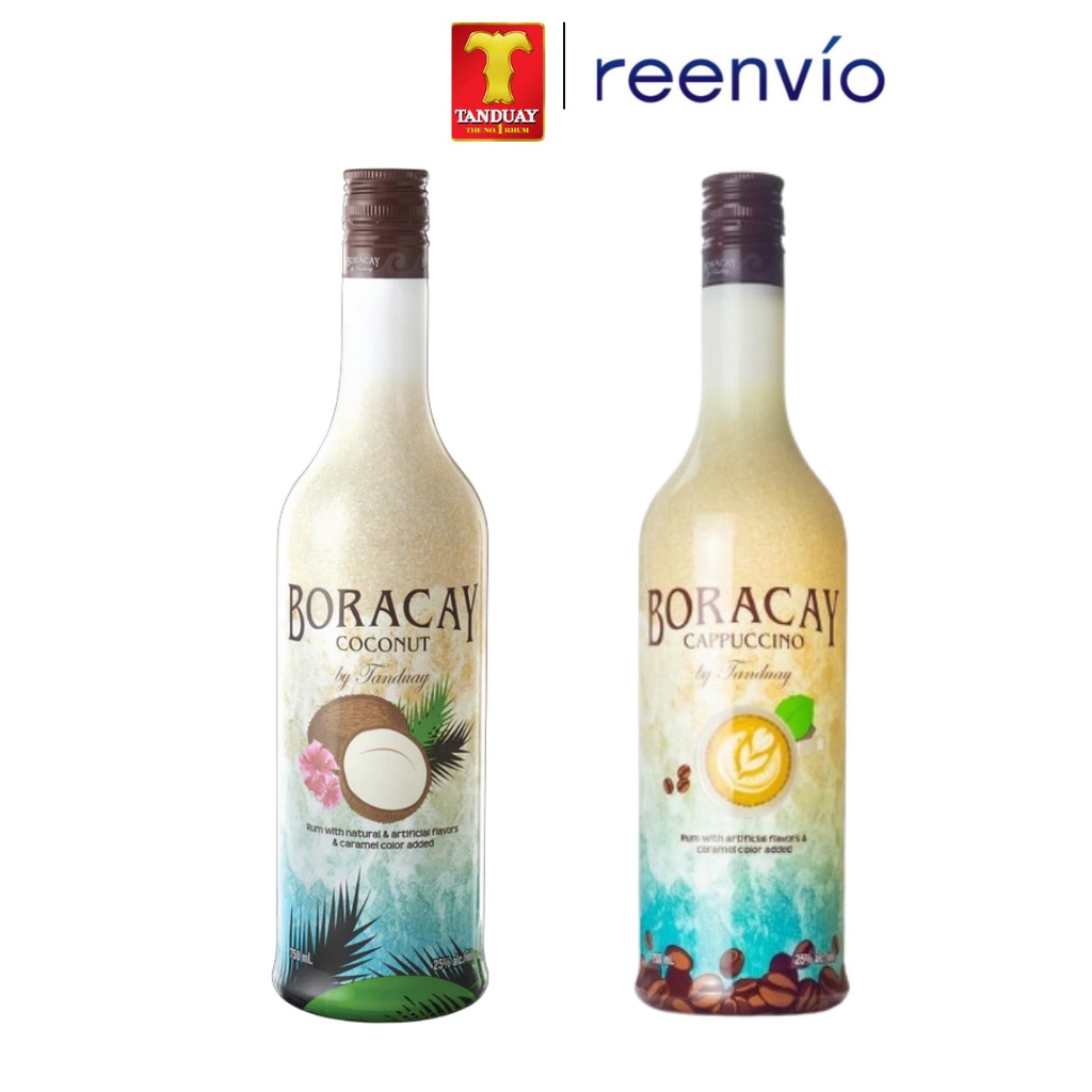 Tanduay Boracay Rum Flavors 750ml (Coconut, Cappuccino) | Shopee ...