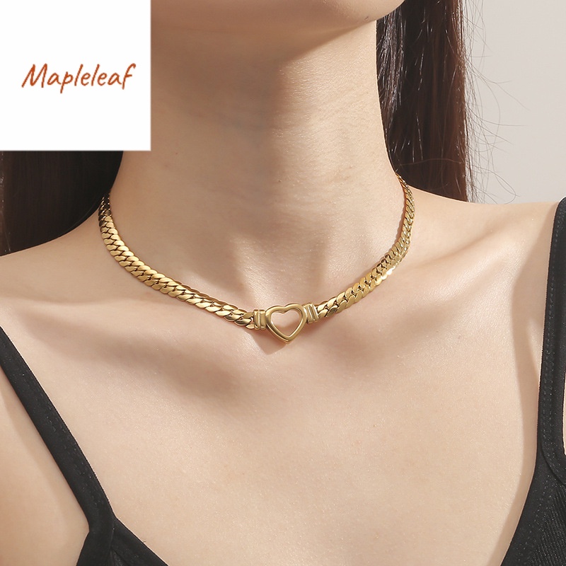 Original 18K Saudi gold pawnable Heart Necklace Women's Short 18k Gold ...