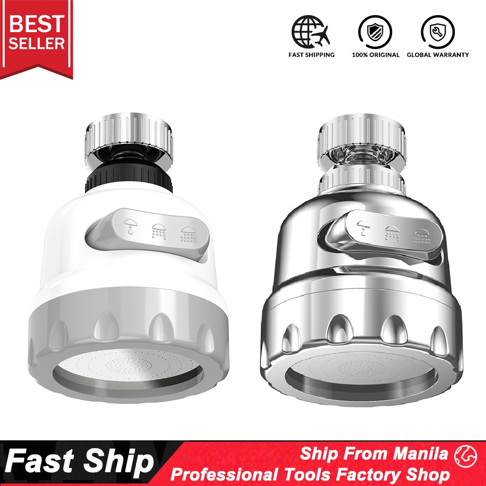 Universal Nozzle Adjustable 3 Kinds of Speed Faucet Tap 360 Degree ...