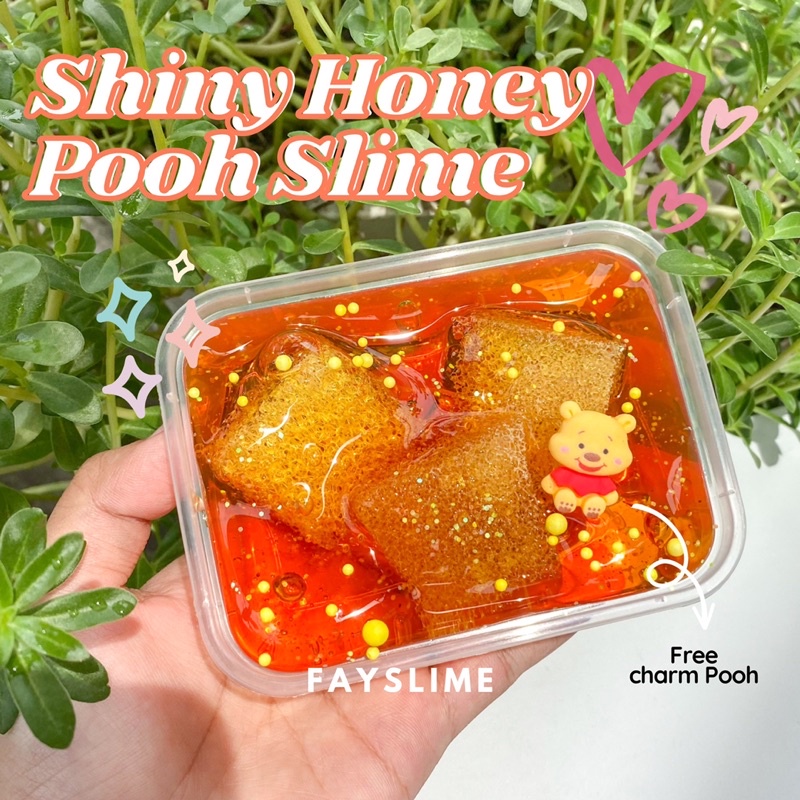Shiny Honey Pooh Slime free Decoration | Clear slime | Shopee Philippines
