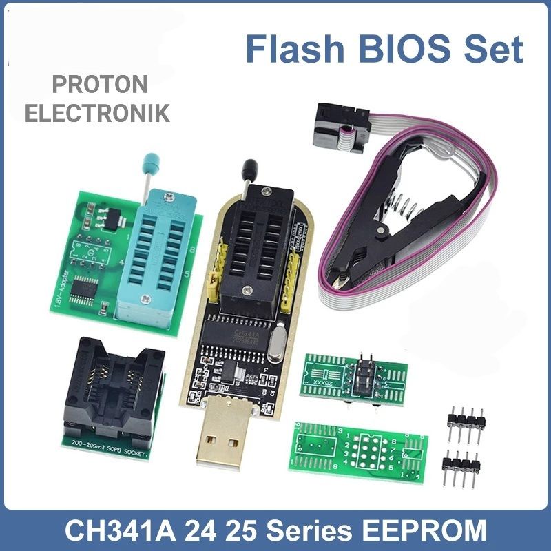 Complete package Bios IC Flash Tool CH341 CH341A USB Programmer Bios ...