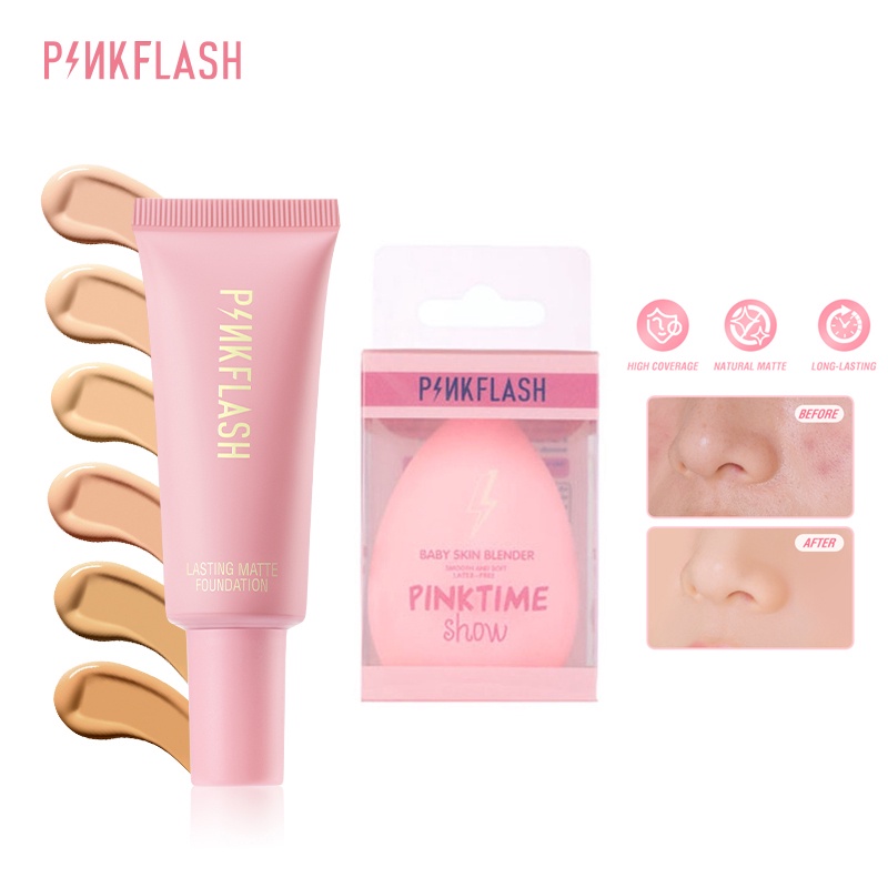 Pinkflash Full Coverage Long Wear Oil Control Waterproof Matte ...