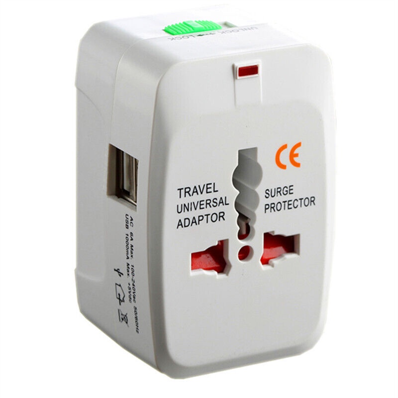 All in 1 100-240V Double USB Plug Adapter ConvertorUS EU AU UK To ...