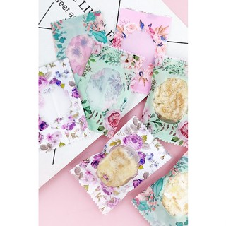 FP1567 (100pcs) 5.5x8.5 CM Floral Cookie Bag Candy Pastry Heat Seal ...