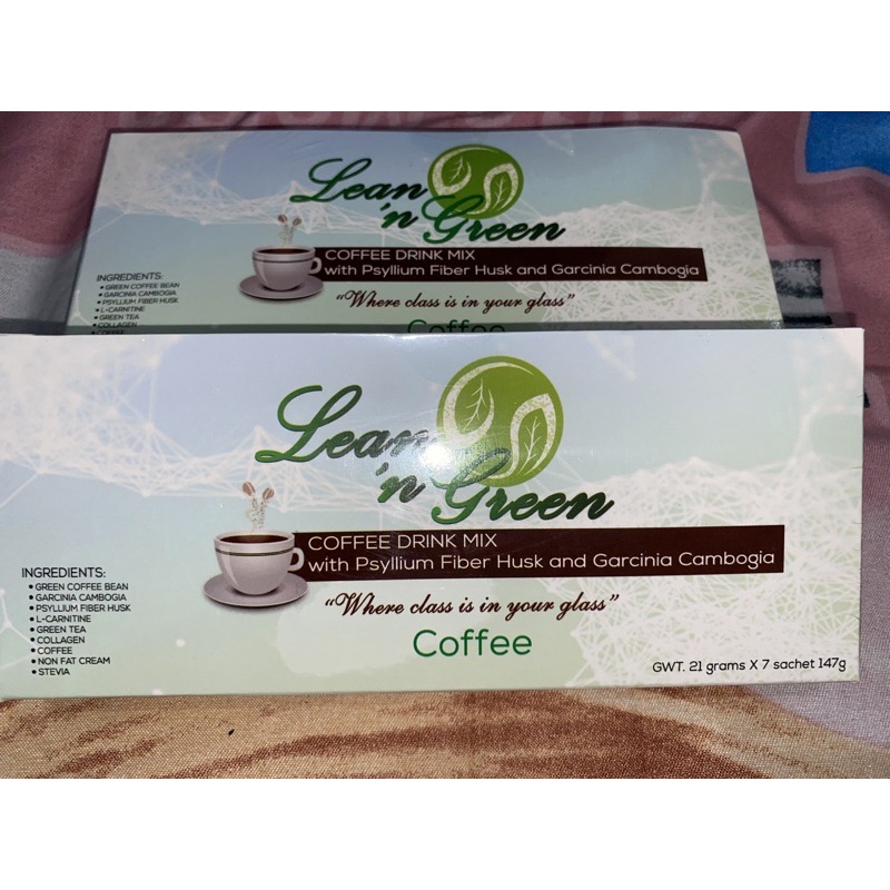 LEAN N GREEN COFFEE DRINK MIX(7 SACHETS) | Shopee Philippines