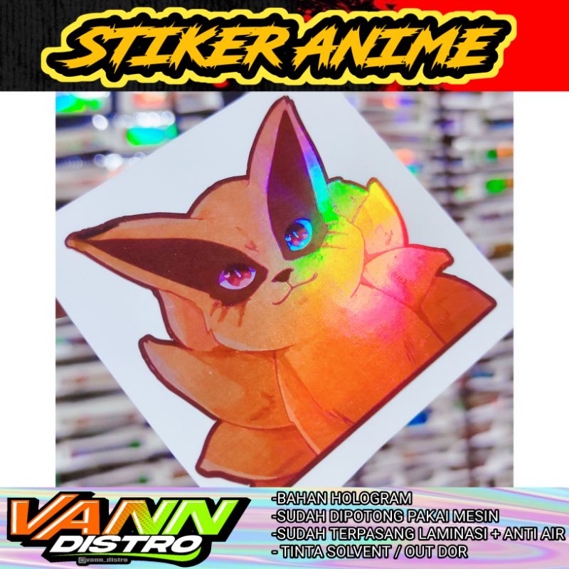 Kurama HOLOGRAM anime Sticker | Shopee Philippines