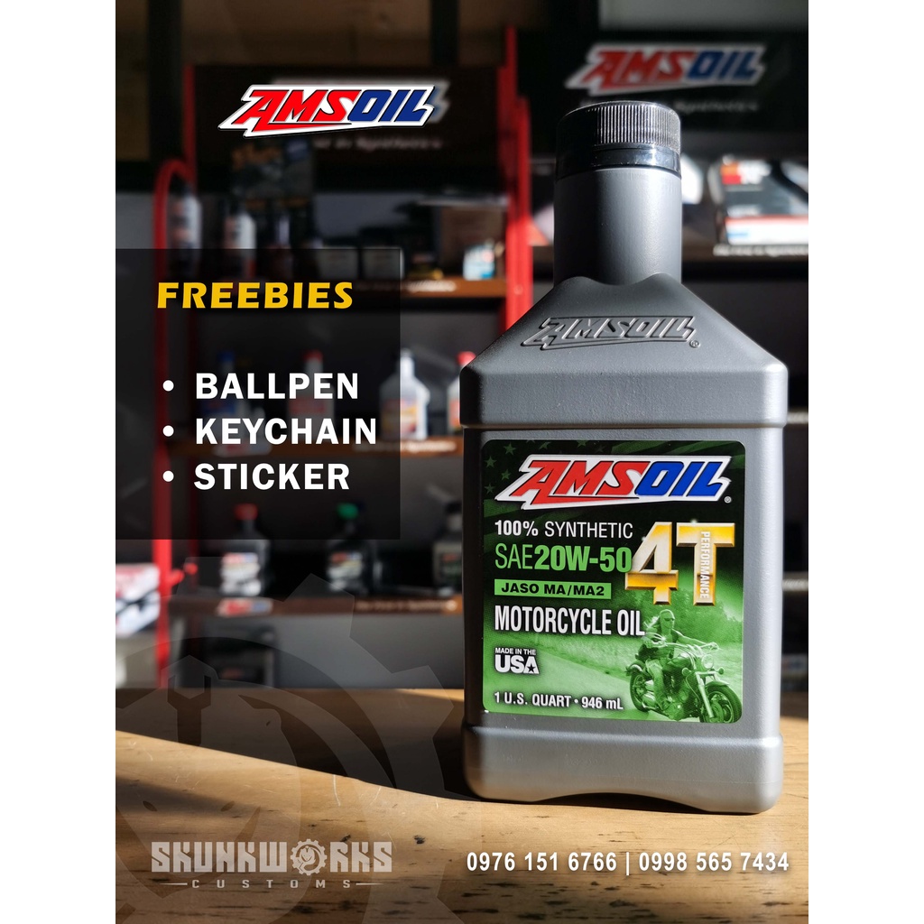 Amsoil 20W-50 4T Performance Motorcycle Oil (946 ml) | Shopee Philippines