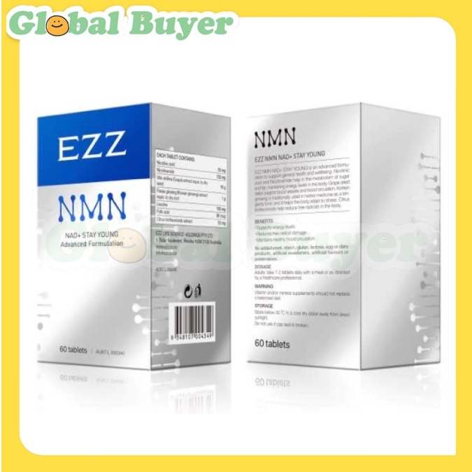EZZ NMN NAD+ Stay Young 60 Tablets | Shopee Philippines