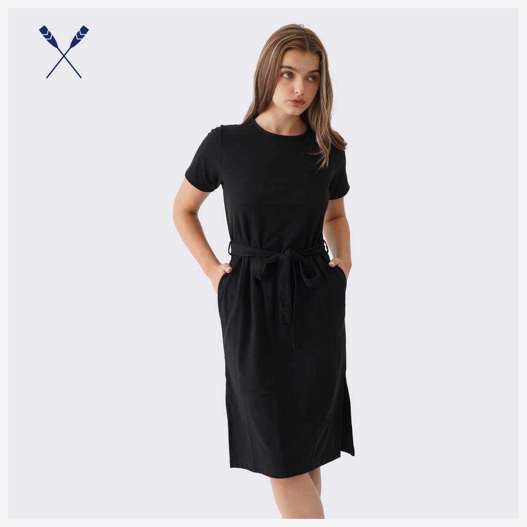 Regatta Dress With Tie Waist Detail For Women (Black/Rust) | Shopee ...
