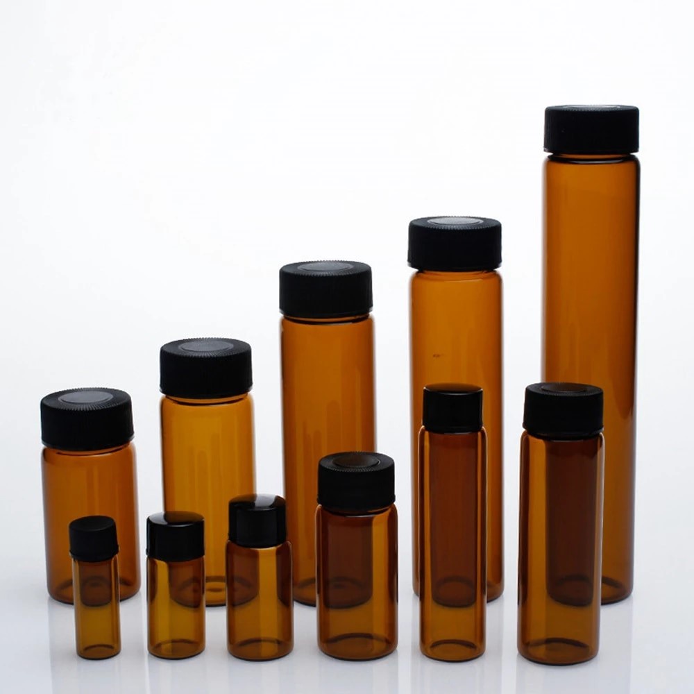 AMBER GLASS VIAL WITH SCREW CAP | Shopee Philippines