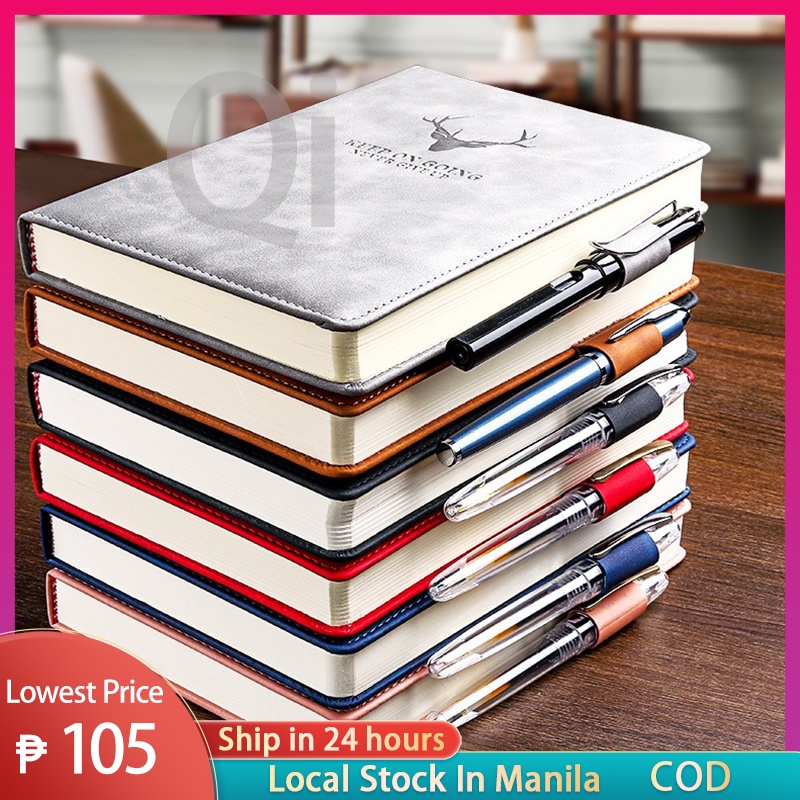 Deer leather Notebook big thick Notebook college notebook school ...