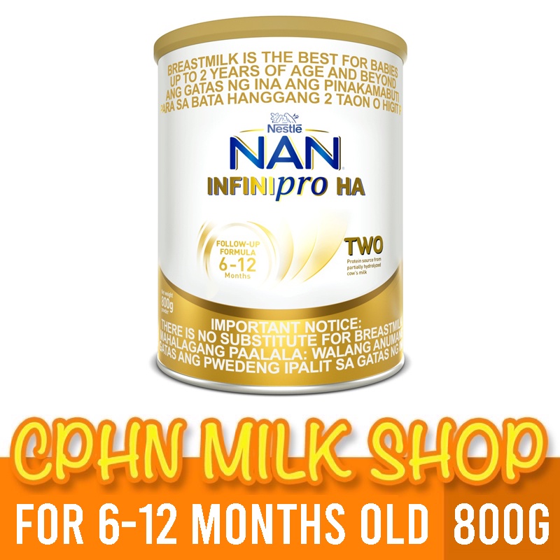 NAN® INFINIPRO® HA Two 800g for 6-12 Months Old Infant Formula | Shopee ...