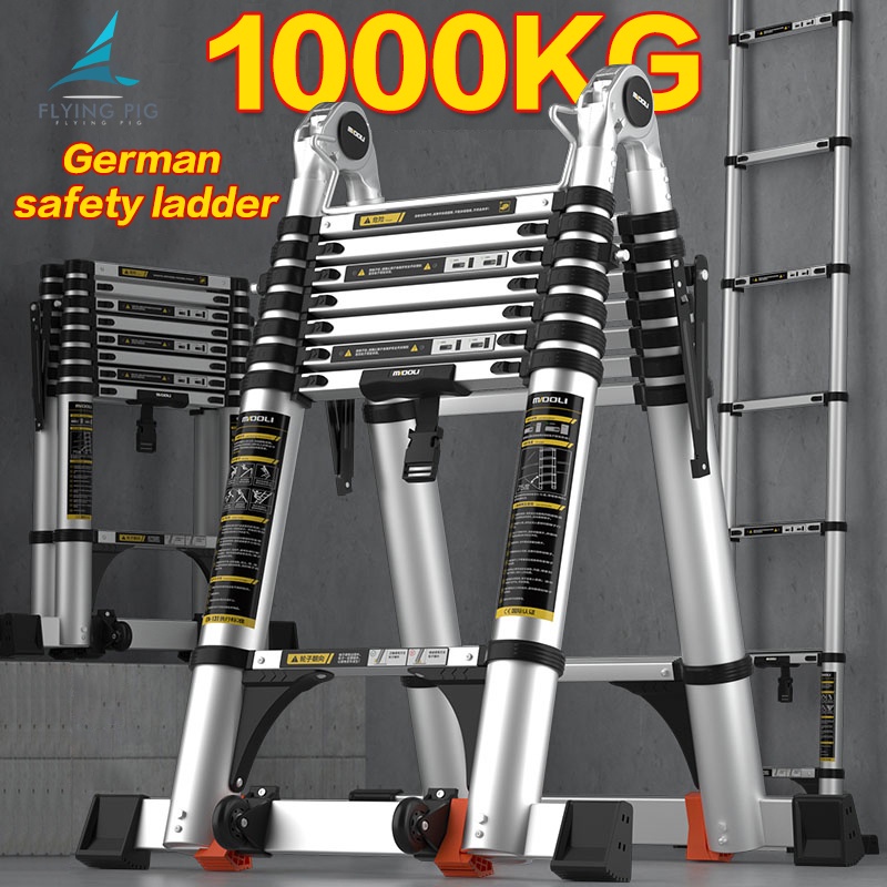 Telescopic ladder multi-purpose portable double-sided ladder thickened ...