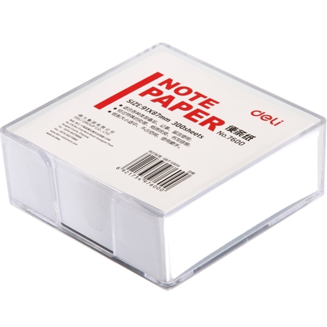 7D Note Paper Pad Memo Cube 300 Sheet with Acrylic Box | Shopee Philippines