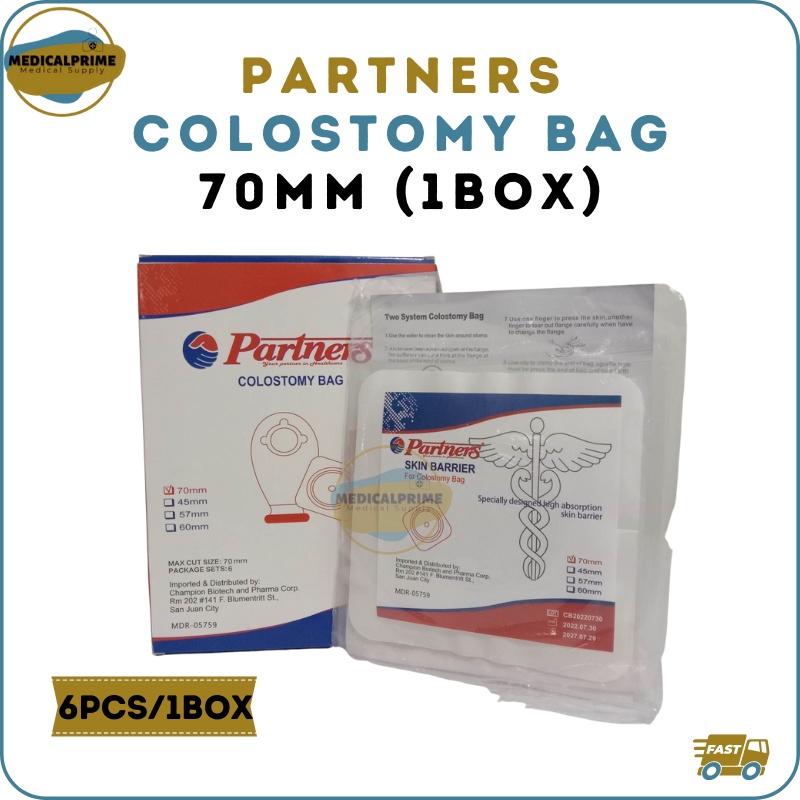 MEDIPRIME Partners Colostomy Bag 70mm (1box/6pcs) | Shopee Philippines