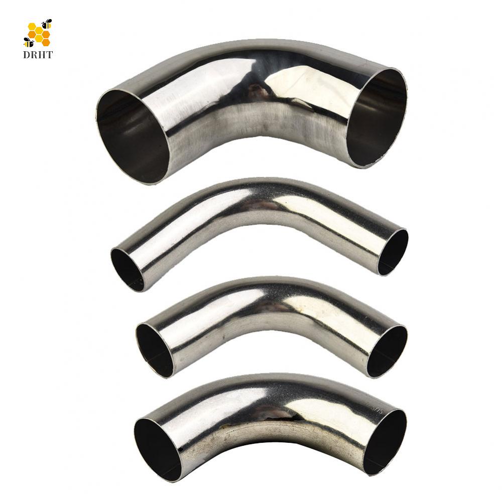 DHEART~Stainless Steel Elbow Tube 90 Degree Pipe Polished Pipe Silver ...