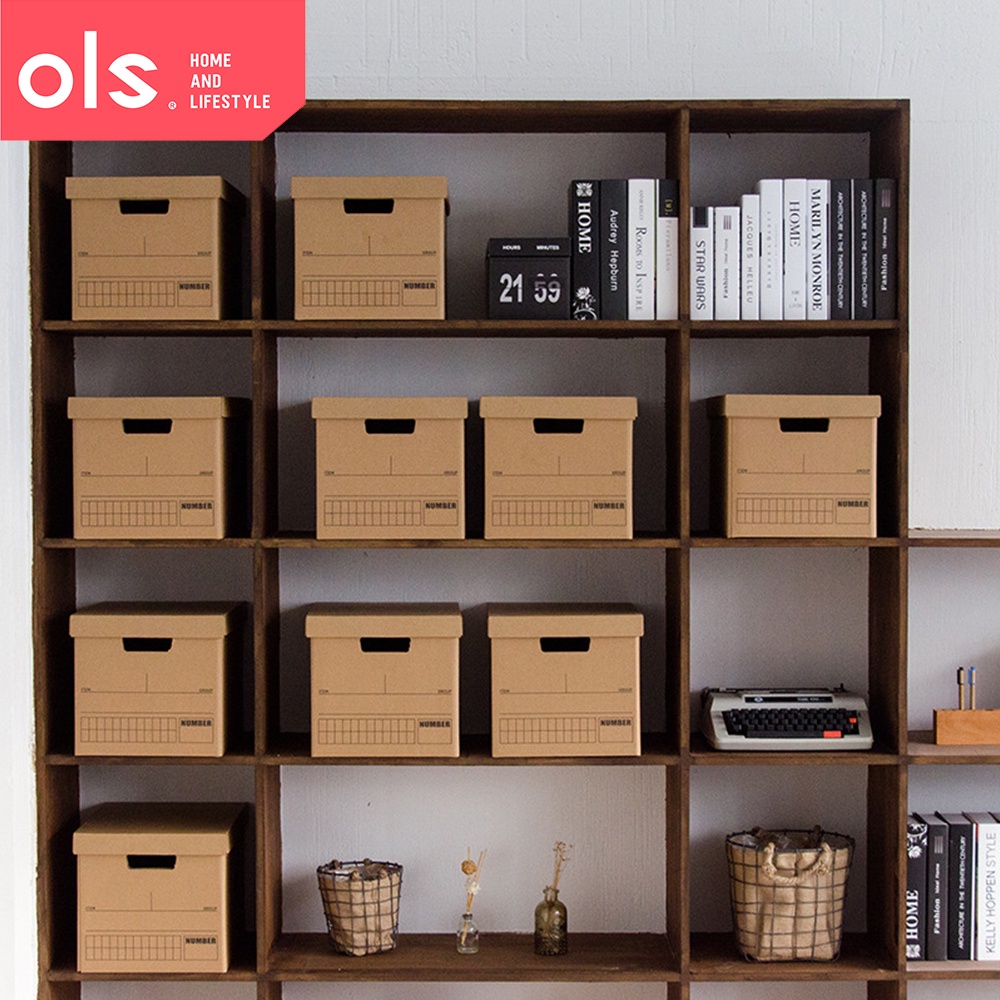 OLS 5-Layer-Corrugated Storage Box Multipurpose Document Fillin Carton ...