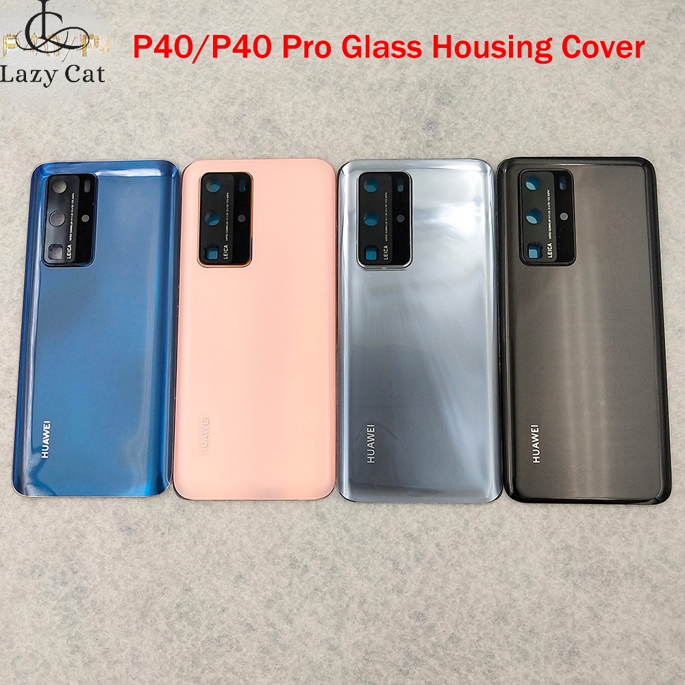 Huawei P40 Pro Battery Cover Back Glass Panel Rear Housing Case For P40pro P 40 Back Battery ...