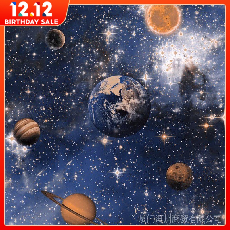 Outer Space Planet Universe Starry Sky Wallpaper Ceiling Stickers Top ...
