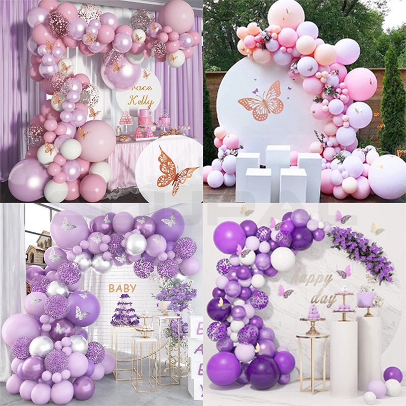Balloon Arch Purple Pink Balloon Garland Chain Birthday Party Decor ...