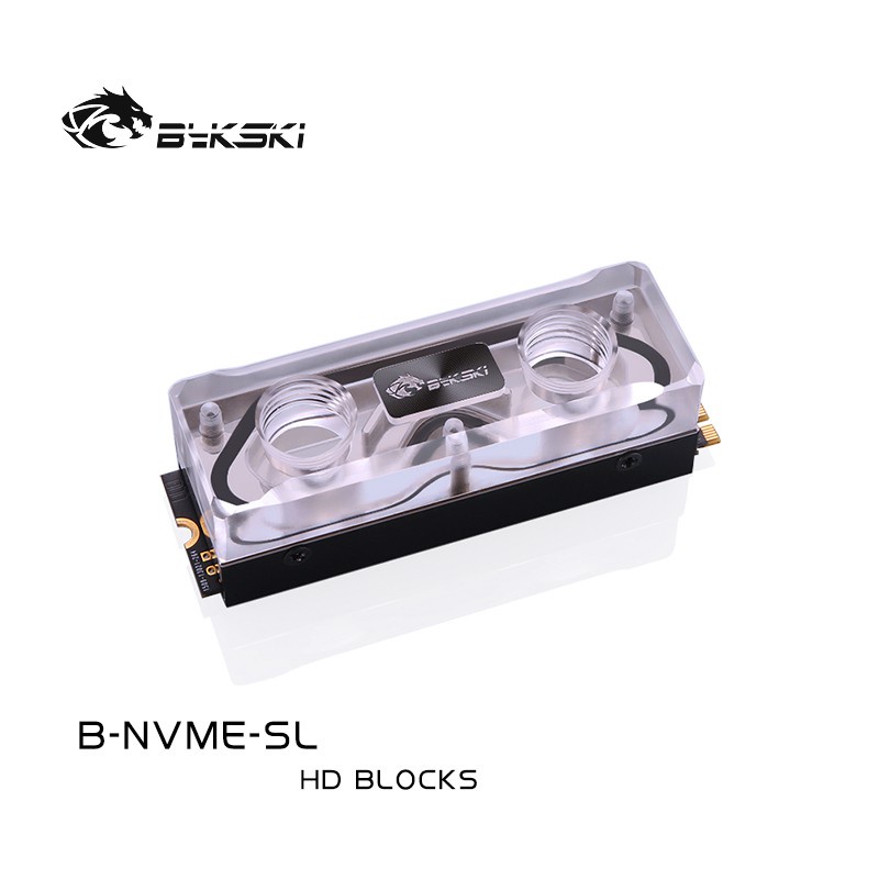 Heatsink Bykski B-NVME-SL M.2 SSD PMMA Hard Disk Water Cooling Block ...