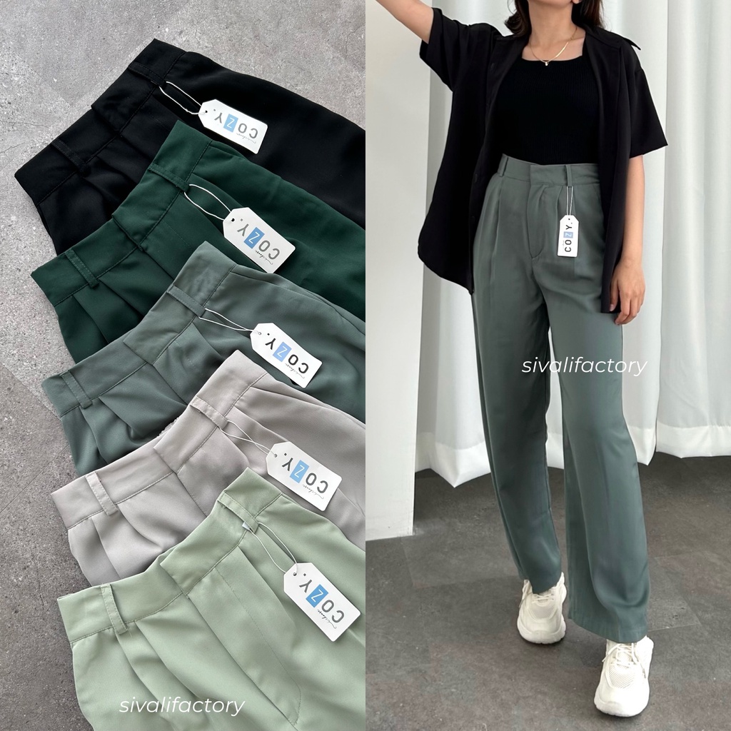 SIVALI Loose Pants Trousers Women - Anti-Wrinkle Trousers - Women's ...
