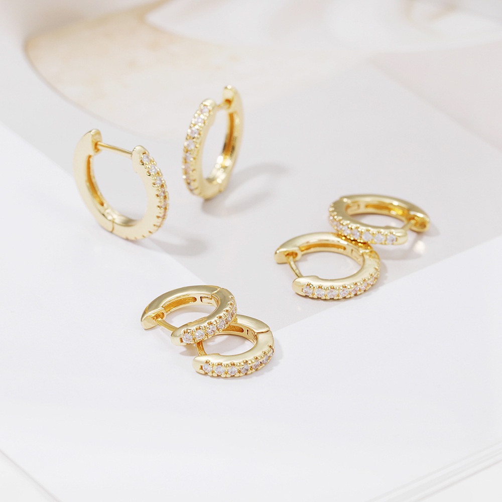 【MissFairy】14K Gold Plated Gold Hoop Earrings For Women Simple Mini ...