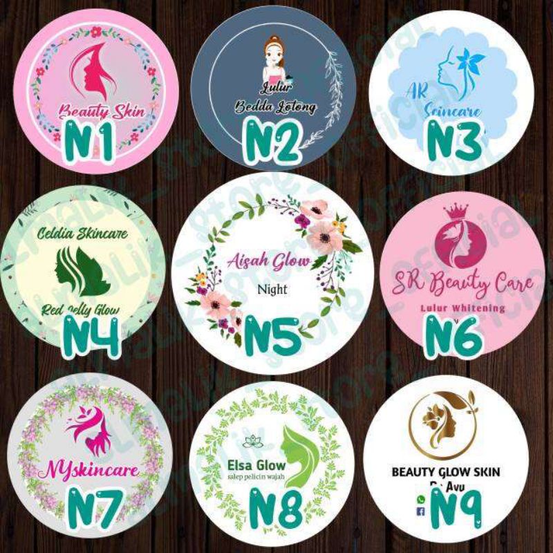 Custom Cosmetic Logo Stickers with Your Own Shop Name, Free Design ...