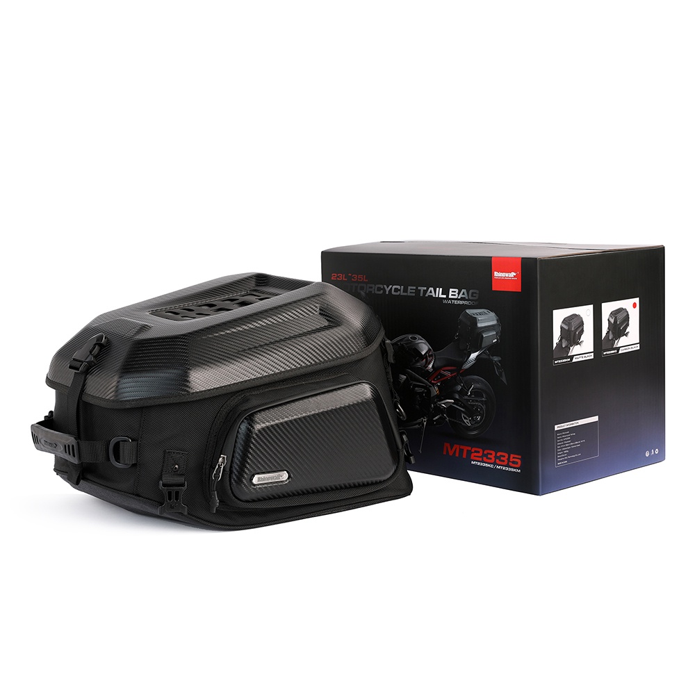 Rhinowalk hard shell Motorcycle Tail Bag 23L-35L Multifunction ...