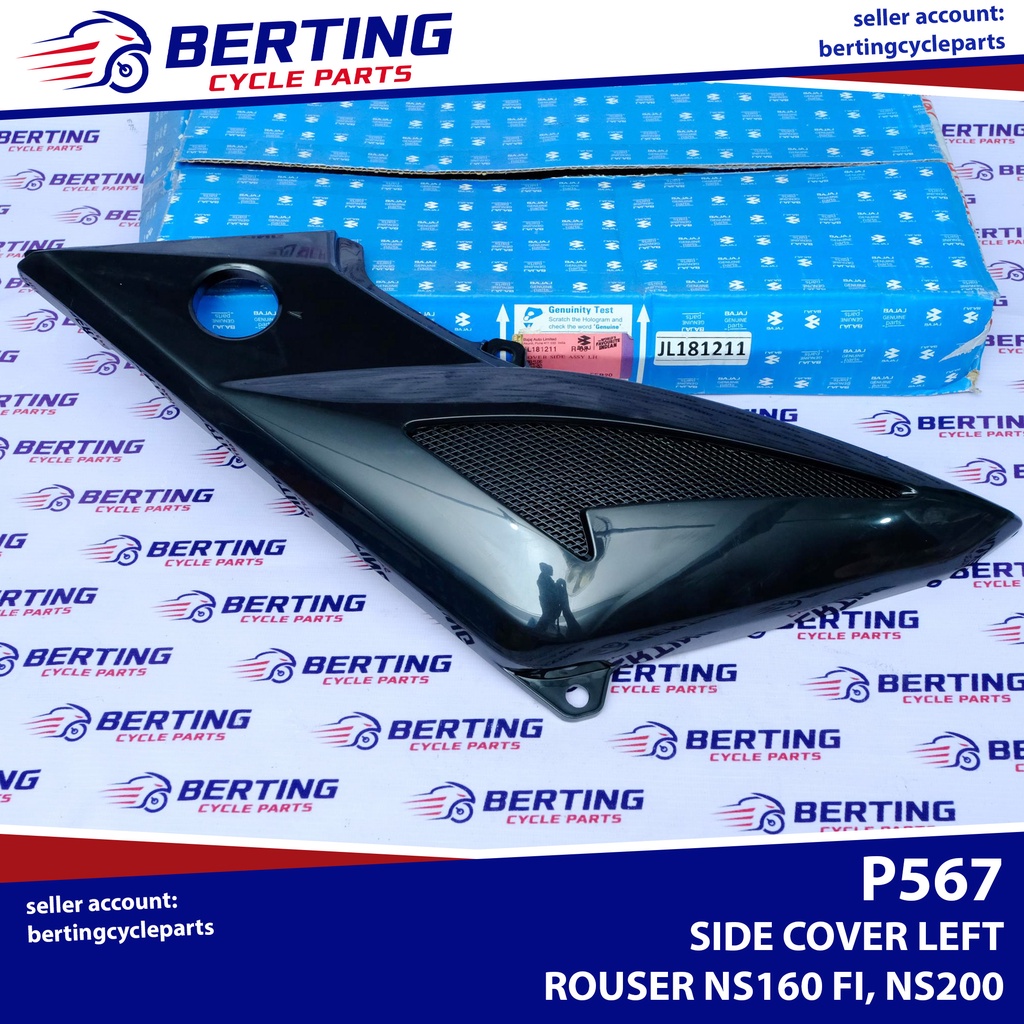 Rouser N160 FI NS200 Side Cover Assy Black Genuine JL181211 JL181212 ...